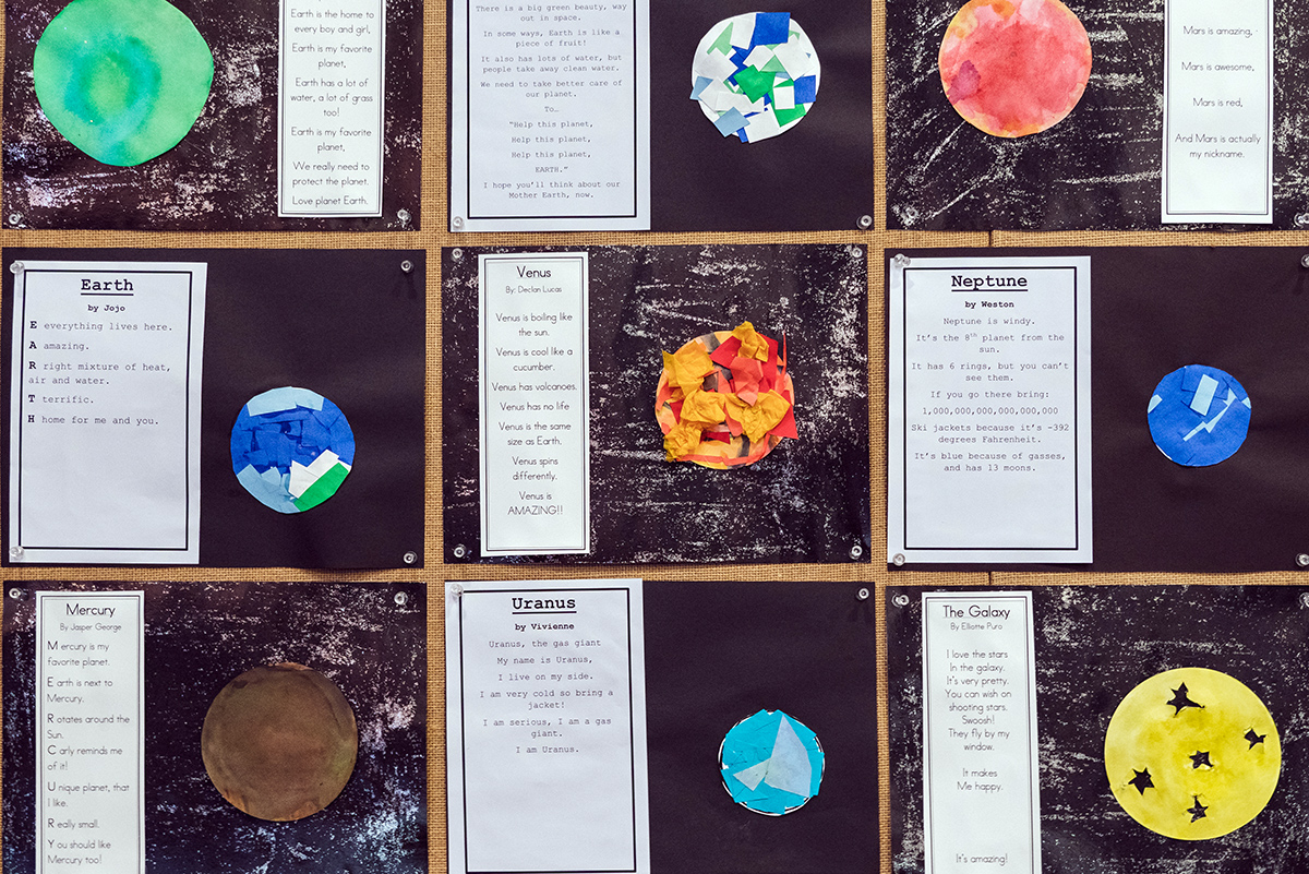 1st Graders Present “Earth Gallery” | Oakwood Stories